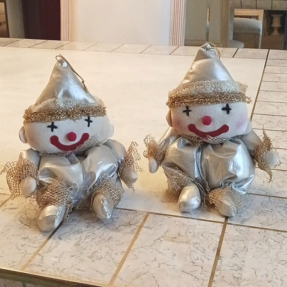Accents | Vintage Set Of Clowns 196ssits On Counter Or Has Loop To Hang ...